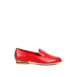 RAG & CO Richelli Metallic Sling Detail Loafers In By - Red