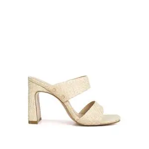 RAG & CO Neutrals Alodia Slim Block Heel Sandals In Natural By - Black