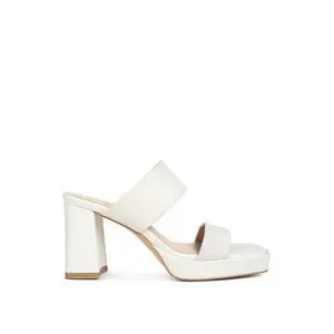 RAG & CO Eddlia Slip On Platform Sandals In Off By - White