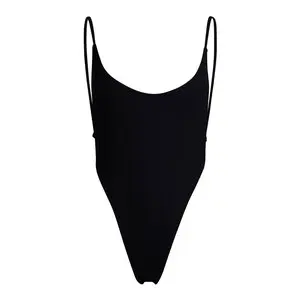 MINIMALE ANIMALE Oasis Rib One Piece Swimsuit Dark Seas - Black