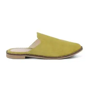 RAG & CO Lia Handcrafted Suede Mules In Mustard By - Yellow
