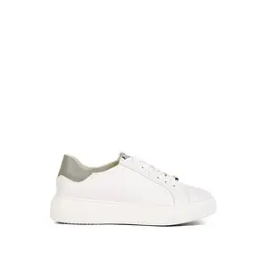RAG & CO Schick Lace Up Leather Sneakers In By - Grey