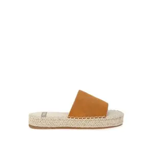 RAG & CO Huntra Real Soft Leather Espadrille Flatforms In Tan By - Brown