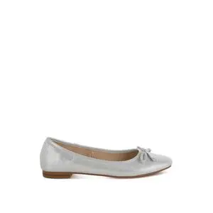 RAG & CO Agshin Metallic Ballet Flats In By - Silver