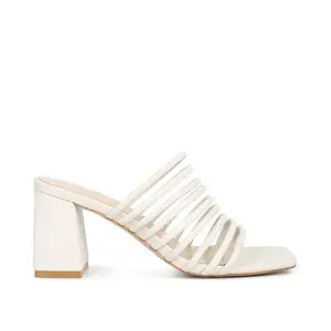 RAG & CO Fairleigh Off Strappy Slip On Sandals In Off By Rag & Co