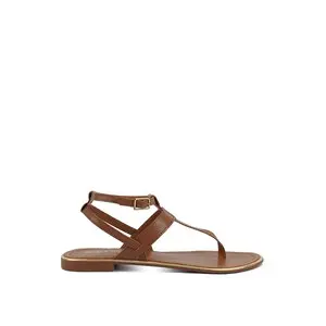 RAG & CO Irene Tan Flat Thong Sandals By - Brown