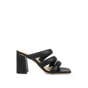 RAG & CO Kywe Textured Heel Chunky Strap Sandals By - Black