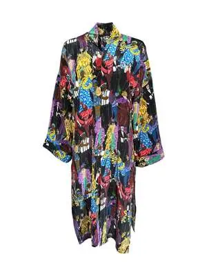 ANY OLD IRON Black / Red Multicolor Nola Heroes Duster