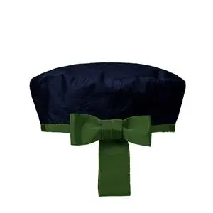 SIBI HATS Blue / Green Catch Me Navy Silk French Beret Hat - Blue/green