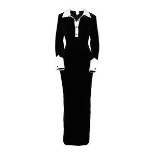 OFUURE Robin Velvet Maxi Dress In Onyx