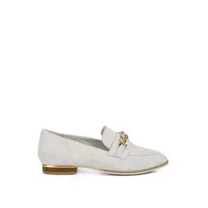 RAG & CO Ricka Chain Embellished Loafers In By - Grey