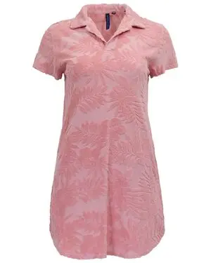LORDS OF HARLECH Josephine Coral Terry Toweling Dress - Pink