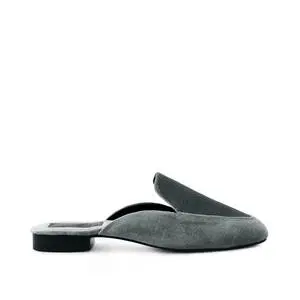 RAG & CO Batiste Velvet Handcrafted Mules In By - Grey