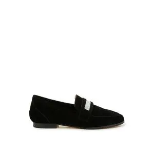 RAG & CO New Ode Rhinestone Penny Strap Loafers In By - Black
