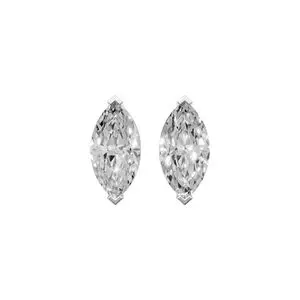AYA FINE JEWELRY Marlowe Marquise Cut Igi Certified Lab Grown Diamond Solitaire Stud Earrings In Gold - White