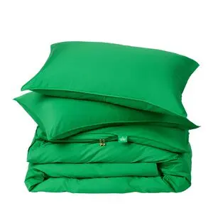CANADIAN DOWN & FEATHER COMPANY Duvet Cover Set With Three Sided Zipper, Xl Queen - Grasshopper Green