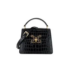 DE MARQUET Signature Baby Faux Croc Onyx