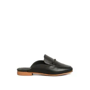 RAG & CO Kristy Horsebit Embellished Mules In By - Black