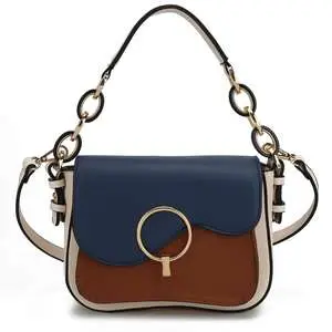 MKF COLLECTION BY MIA K. Fantasia Shouder Bag Cognac Navy - Blue/brown