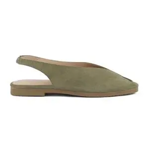RAG & CO Gretchen Slingback Flat Sandals By - Green