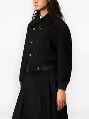 AMI Paris Short Double Breasted Wool Bomber