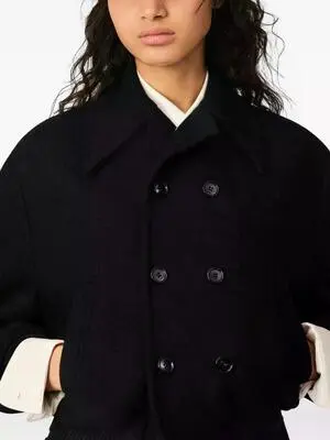 AMI Paris Short Double Breasted Wool Bomber