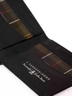 Barbour Colwell Tartan-trim Leather Wallet