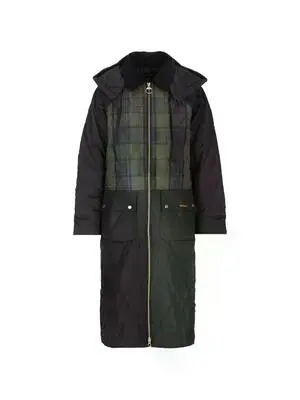 Barbour Osbourne Quilted Tartan-panelled Jacket - Black