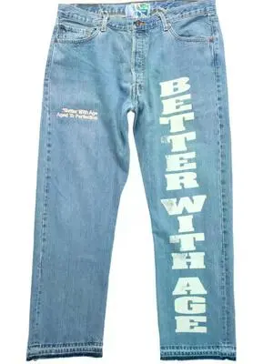 BETTER WITH AGE Beaufort Logo-print Jeans - Blue