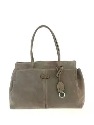 TOD'S Shopping Bag In Suede Medium - Grey