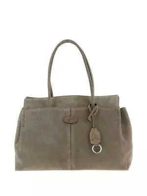 TOD'S Shopping Bag In Suede Medium - Grey