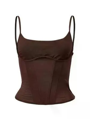 VIKTORIA & WOODS Evocative Corset-style Camisole Top