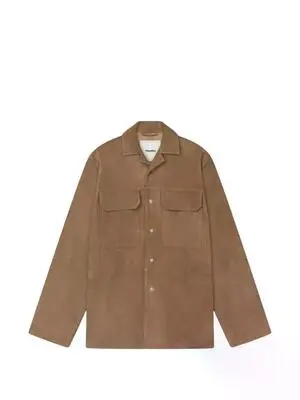 Nanushka Kohar Flap-pocket Leather Shirt Jacket - Brown