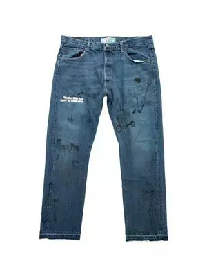 BETTER WITH AGE Gene Graphic-print Jeans - Blue