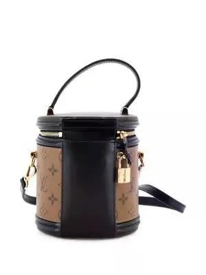 LOUIS VUITTON Cannes Handbag Reverse Monogram Canvas Satchel - Brown