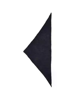 ALYSI Knitted Triangular Scarf - Black