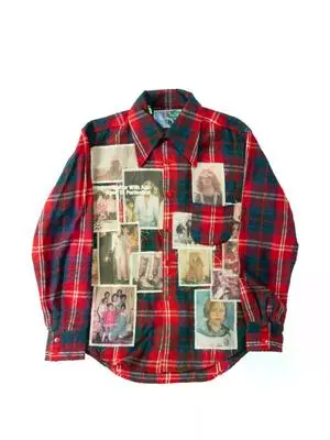 BETTER WITH AGE Menage Patchwork Flannel Shirt - Red