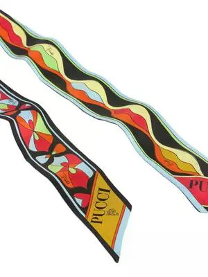 Emilio Pucci Mixed-print Silk Bandeau