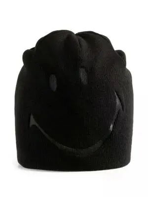 MARKET Smiley Knit Beanie Hat - Black