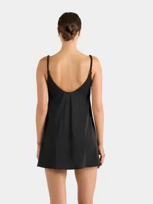 Hunza G Twisty Strap Mini Dress - Black