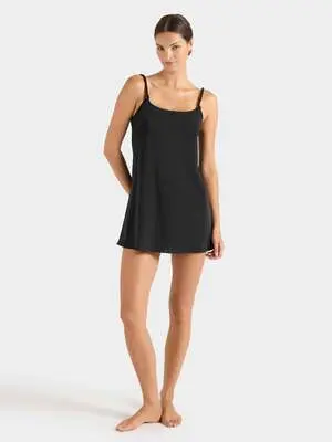 Hunza G Twisty Strap Mini Dress - Black
