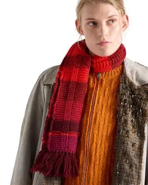 Prada Single-breasted Antiqued Twill And Houndstooth Check Coat