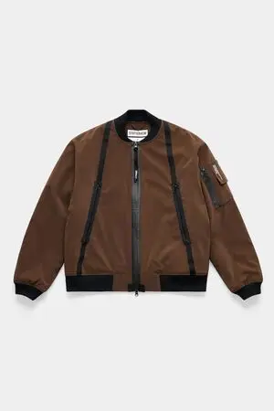 Stutterheim Bredsand Zip Winter Bomber Jacket - Brown
