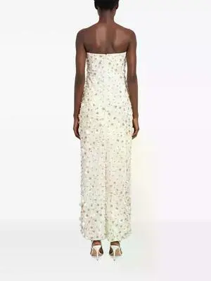 Simkhai Serafina Floral-appliqué Strapless Dress