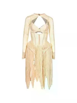 Zimmermann Valian Lace-panelled Corset-style Midi Dress