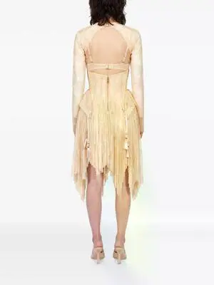 Zimmermann Valian Lace-panelled Corset-style Midi Dress