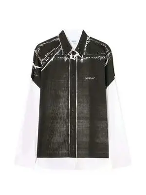 Off-White Negative Bookish Poplin Shirt - White