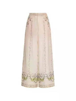 Agua Bendita Tota Anhelo Floral-print Palazzo Pants - Neutrals