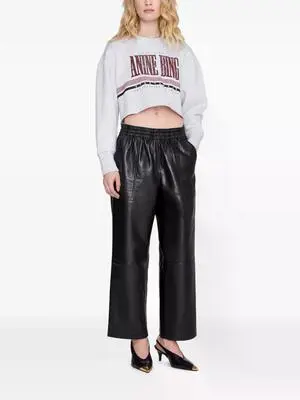 ANINE BING Sporty Cropped Sweatshirt Heather
