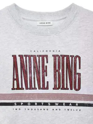 ANINE BING Sporty Cropped Sweatshirt Heather